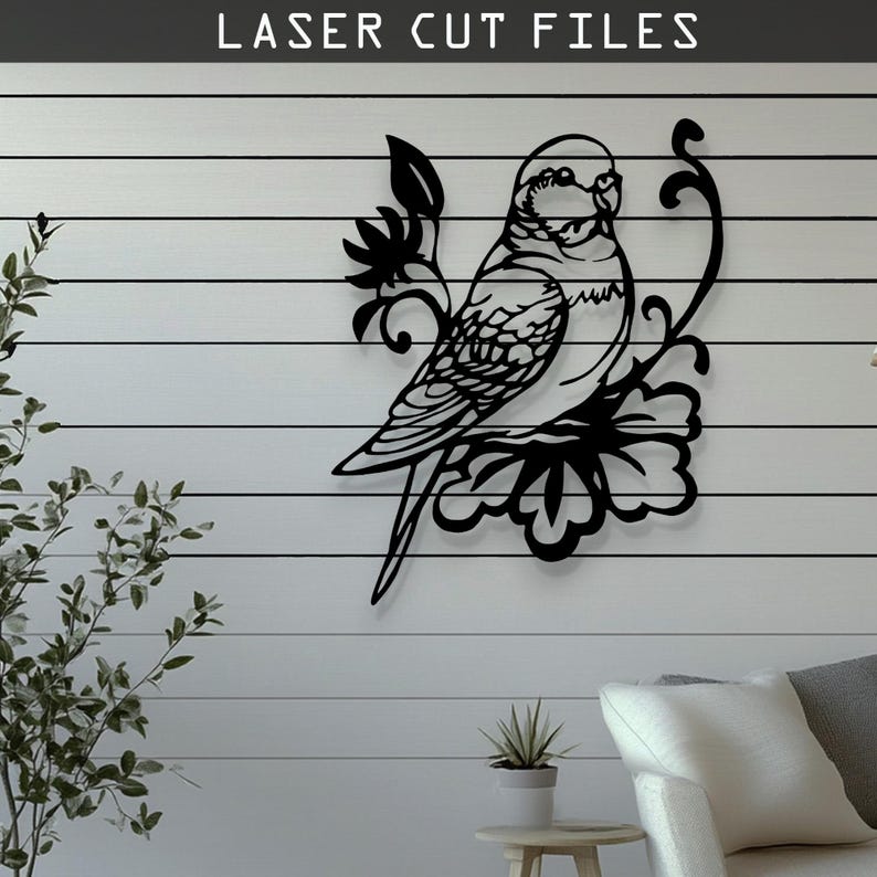 Parakeet Laser Cut Vector Design – SVG, DXF, Ai, Pdf Files for ...