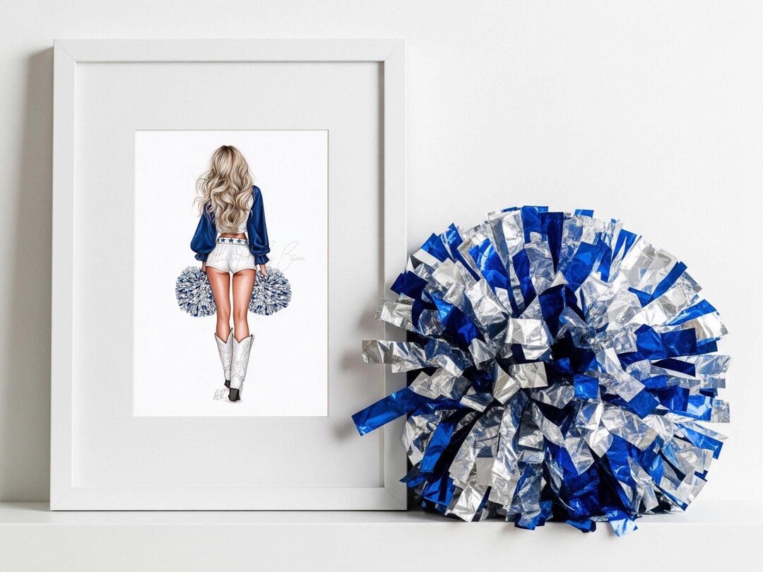 Personalized Cheerleader Print: Nfl-inspired Art, End-of-season Gift ...