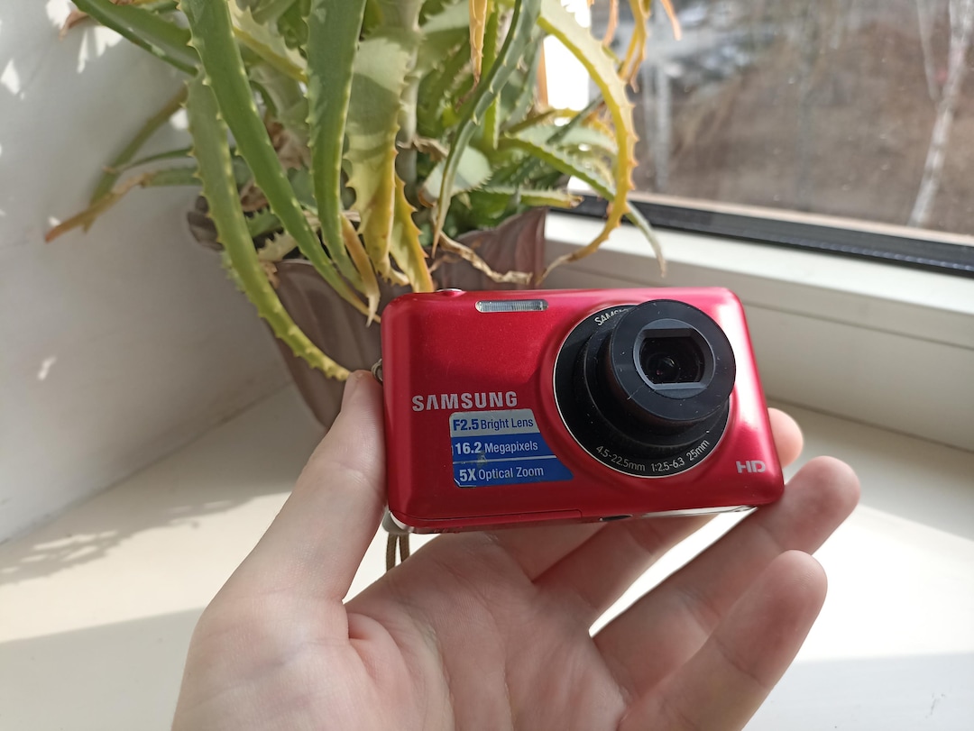 RARE Red Samsung ES95 16.1MP Digital Compact Camera Working FULL Set - Etsy
