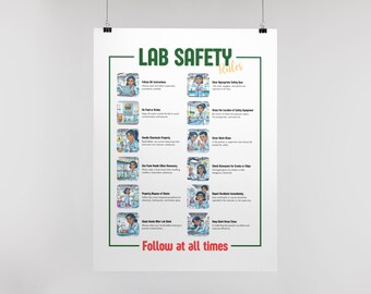 Science Lab Rules Poster - Etsy