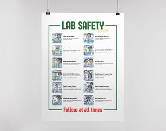 Science Lab Rules Poster - Etsy