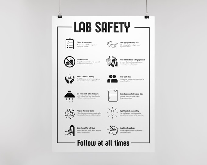 Science Lab Rules Poster - Etsy Canada