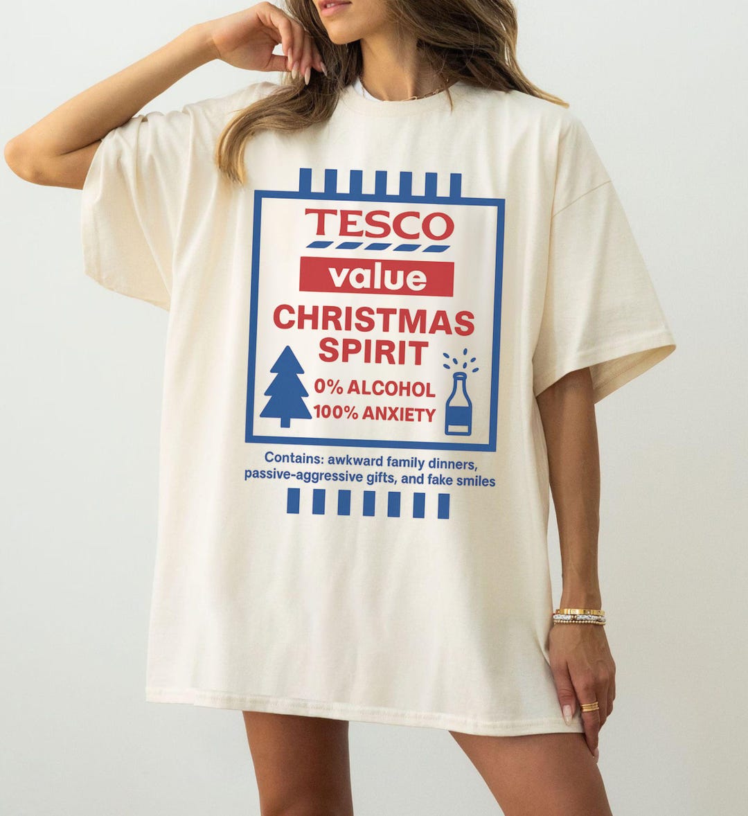 Parody Christmas Jumper Funny Tesco Value Mens T Shirt Comfort Color ...