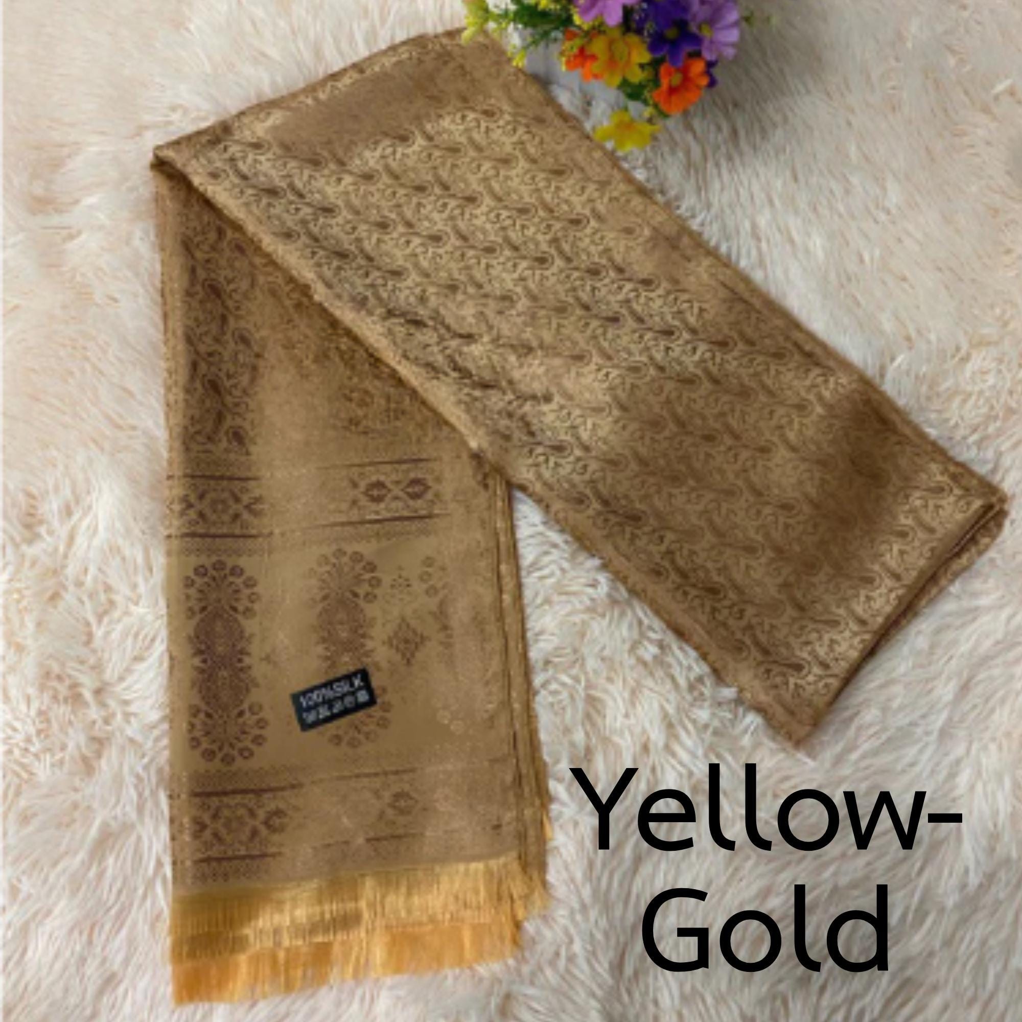 Thai Silk Scarf, Elegant Soft Silk Shawl, Handwoven Laos Pattern ...