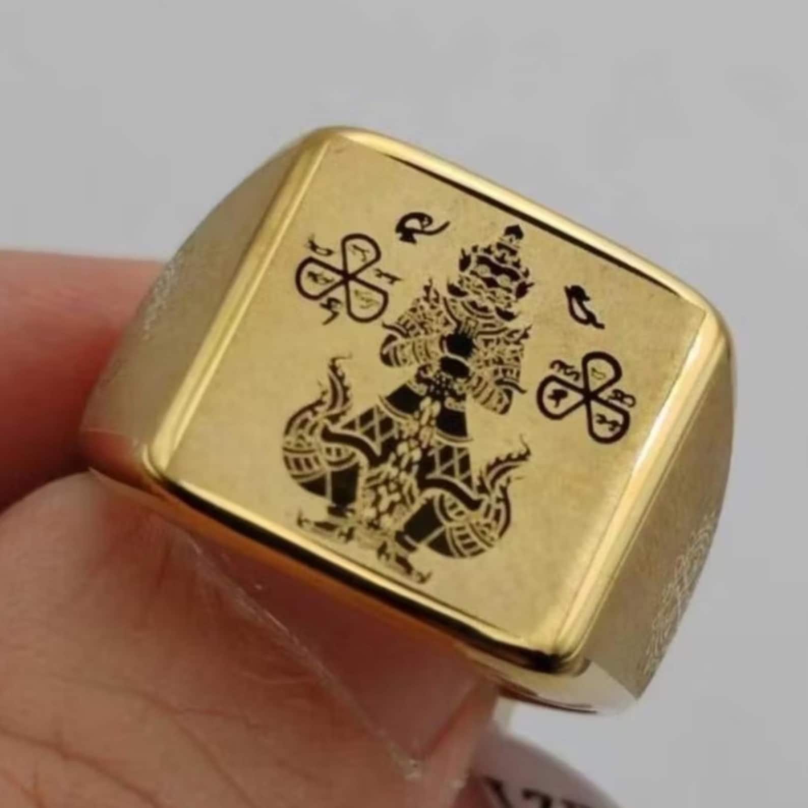 Thai Amulet Ring – Thao Wessuwan,god of Wealth & Protection,lucky Charm ...