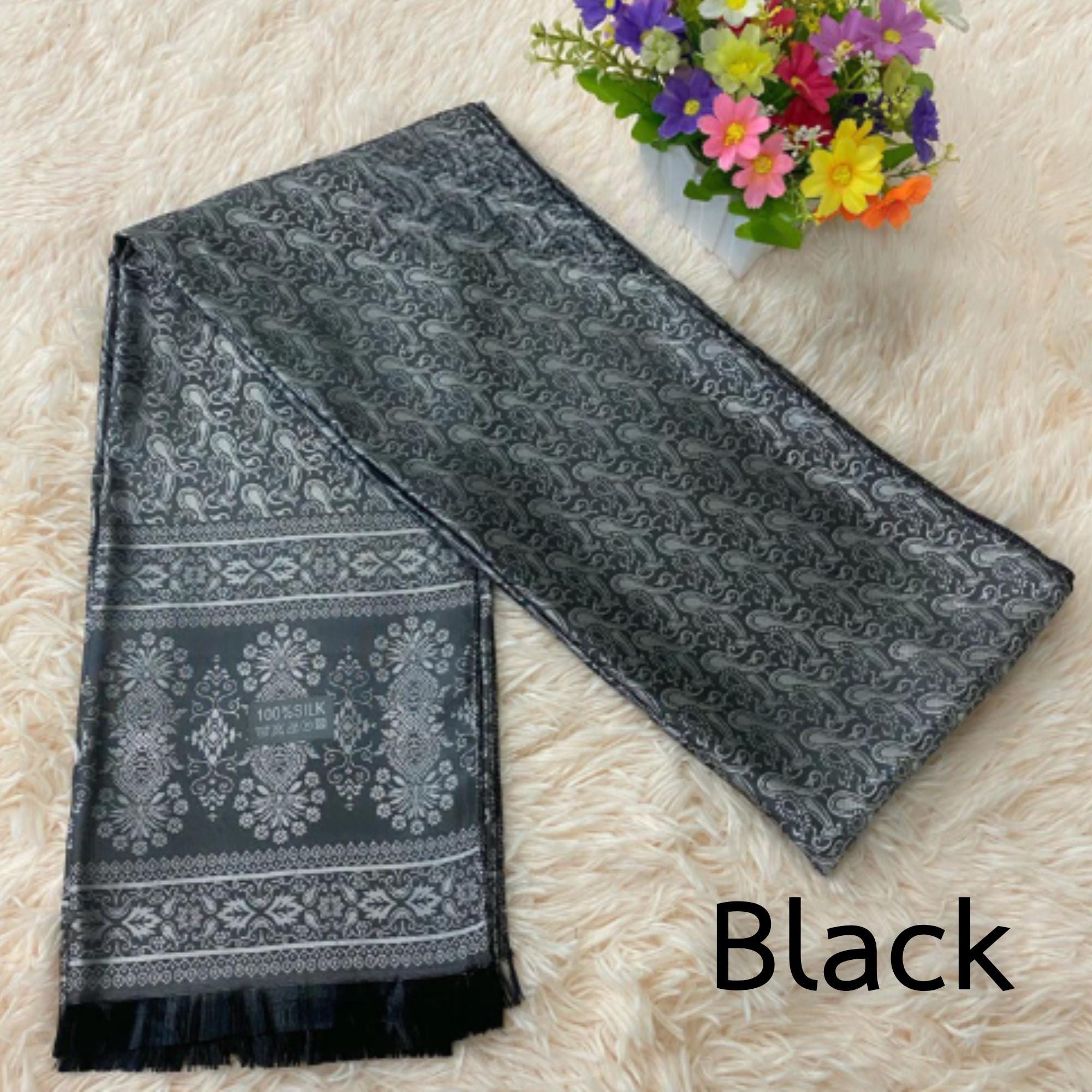 Thai Silk Scarf, Elegant Soft Silk Shawl, Handwoven Laos Pattern ...