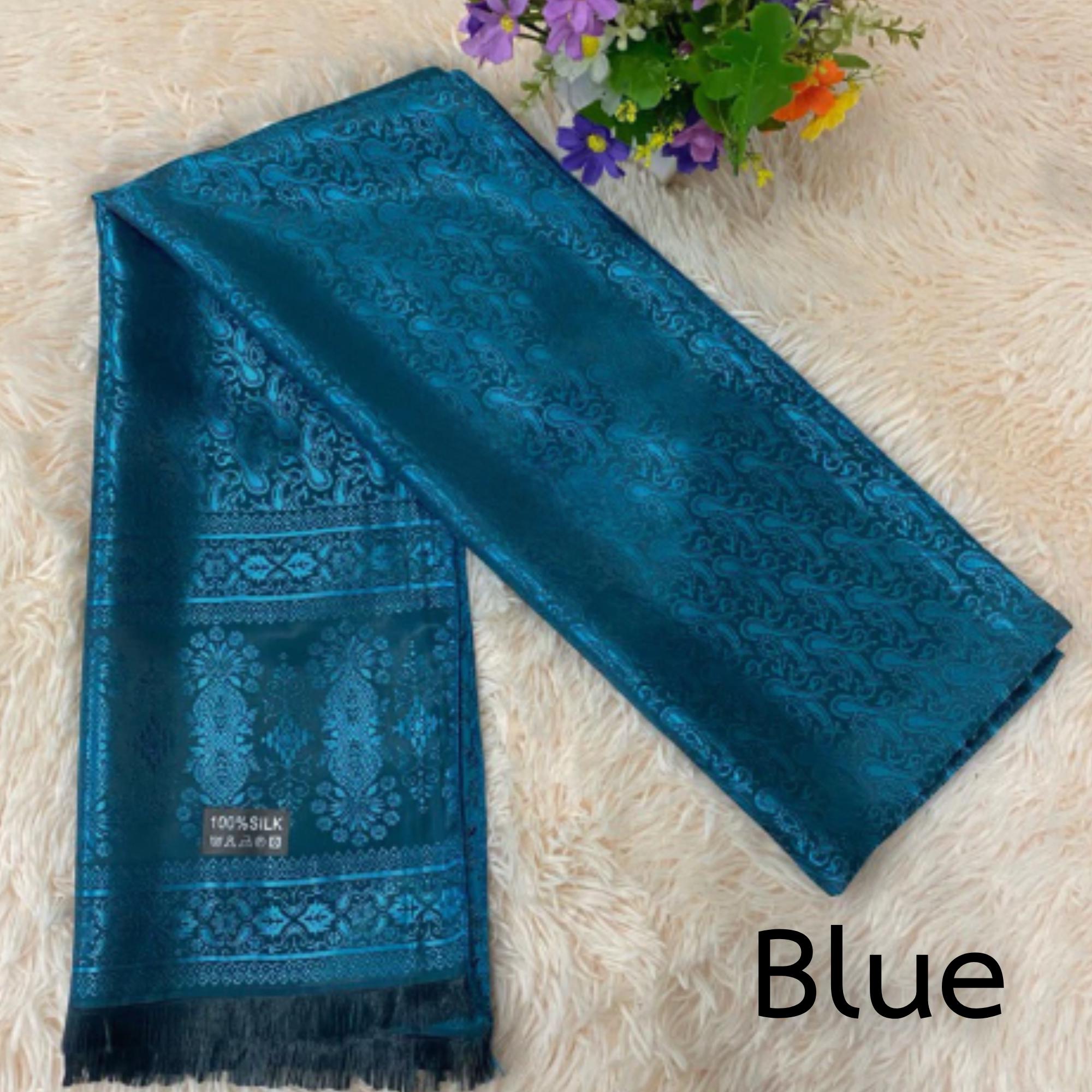 Thai Silk Scarf, Elegant Soft Silk Shawl, Handwoven Laos Pattern ...