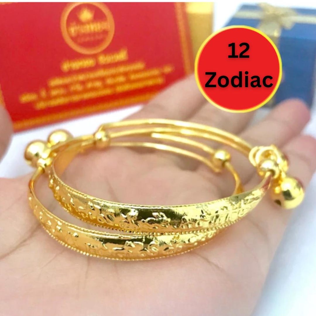 Baby Anklet, Premium Micron Gold Jewelry, Dragon & Zodiac Design ...