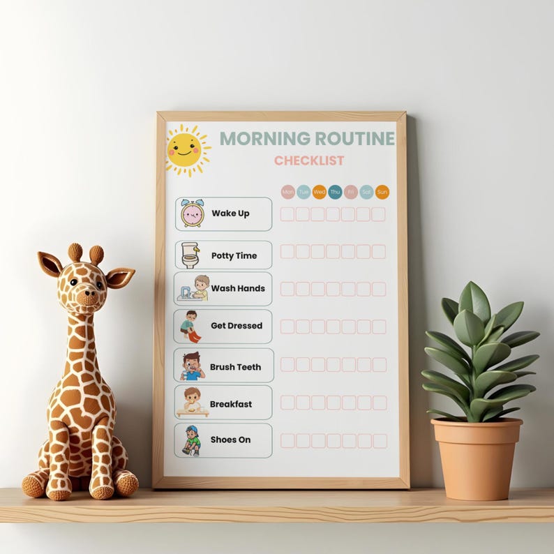 Kids Visual Routine Bundle: Morning, After School and Bedtime Charts - Etsy