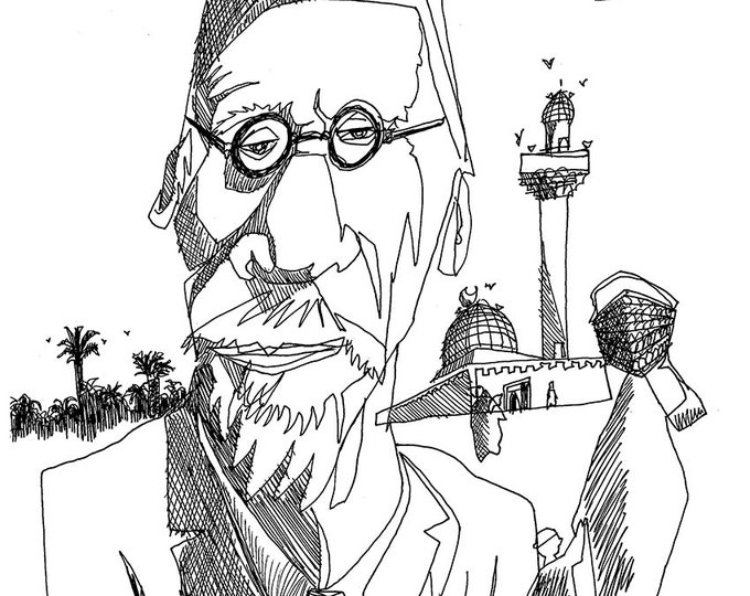 9x12 in Original Iraqi Drawing, Iraq, Alzahawee, Iraqi Poet, Iraqi ...