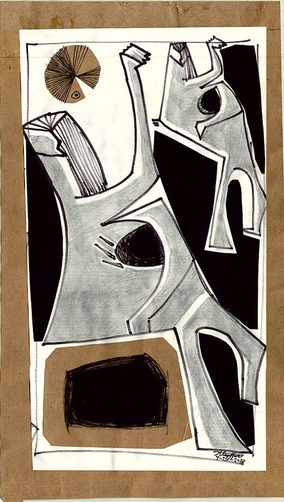 Abstract Human Figure Drawing