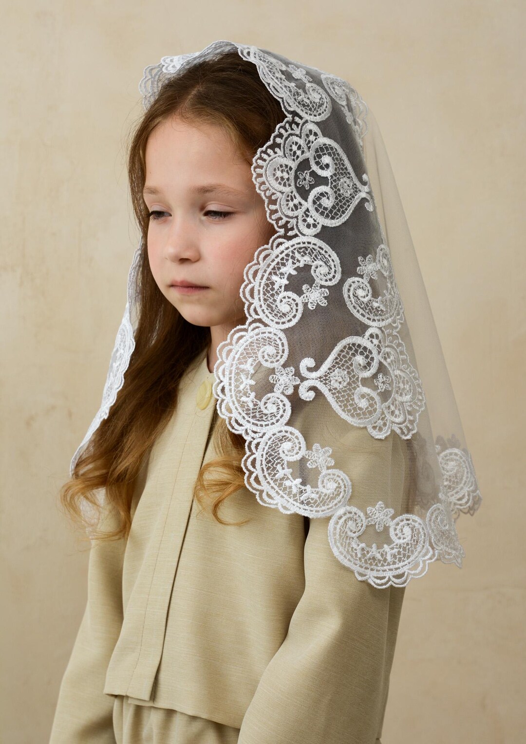 Child Catholic Veil for Church, Latin Mass Child Veil, Children Girl's ...