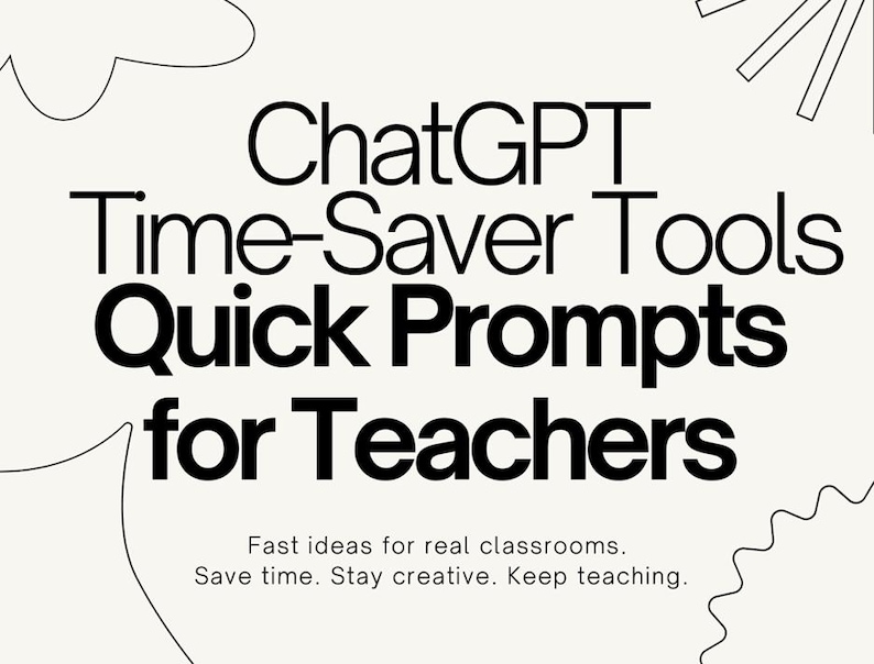 Time-saver Tools for Teachers – Chatgpt Prompts for Sub Plans, Fast ...