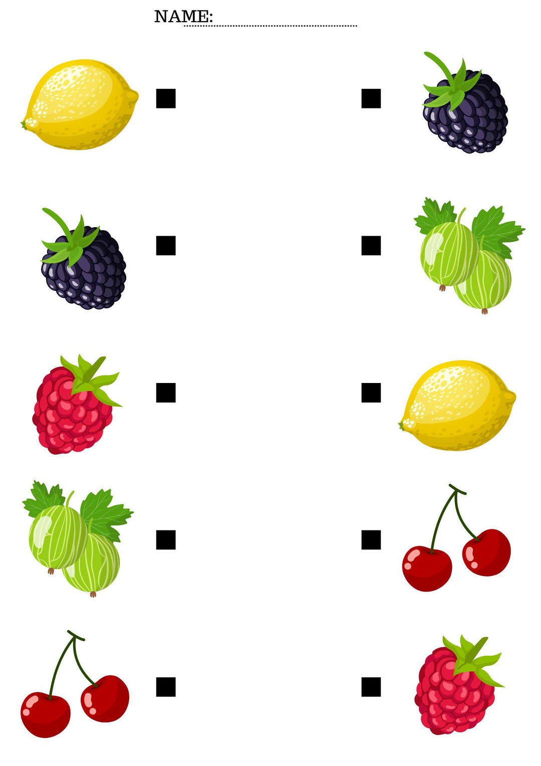 11 Educational Matching Cards for Kids: Shapes, Fruits & Veggies ...