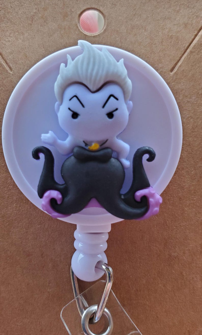 Disney Villains - Ursula, Cruella, or Maleficent Retractable ID Badge ...