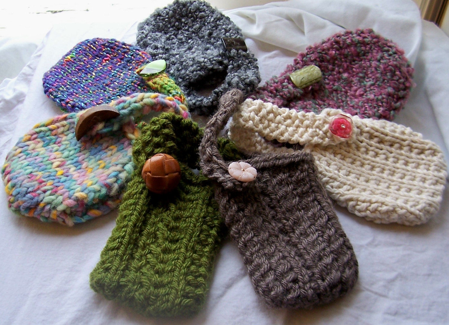 Mini Pouches Knitting Pattern Instant Download Four Designs - Etsy