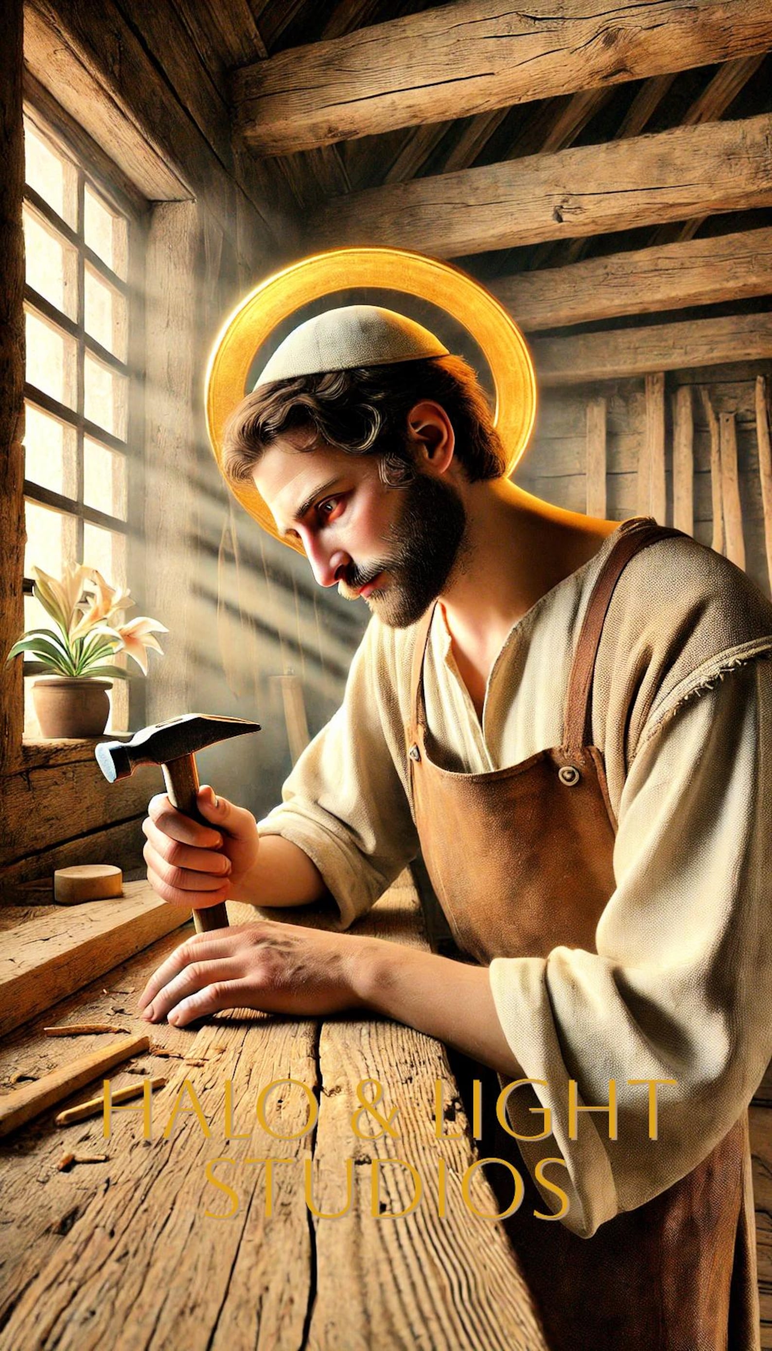 Saint Joseph the Carpenter | Photorealistic Digital Download | Catholic ...