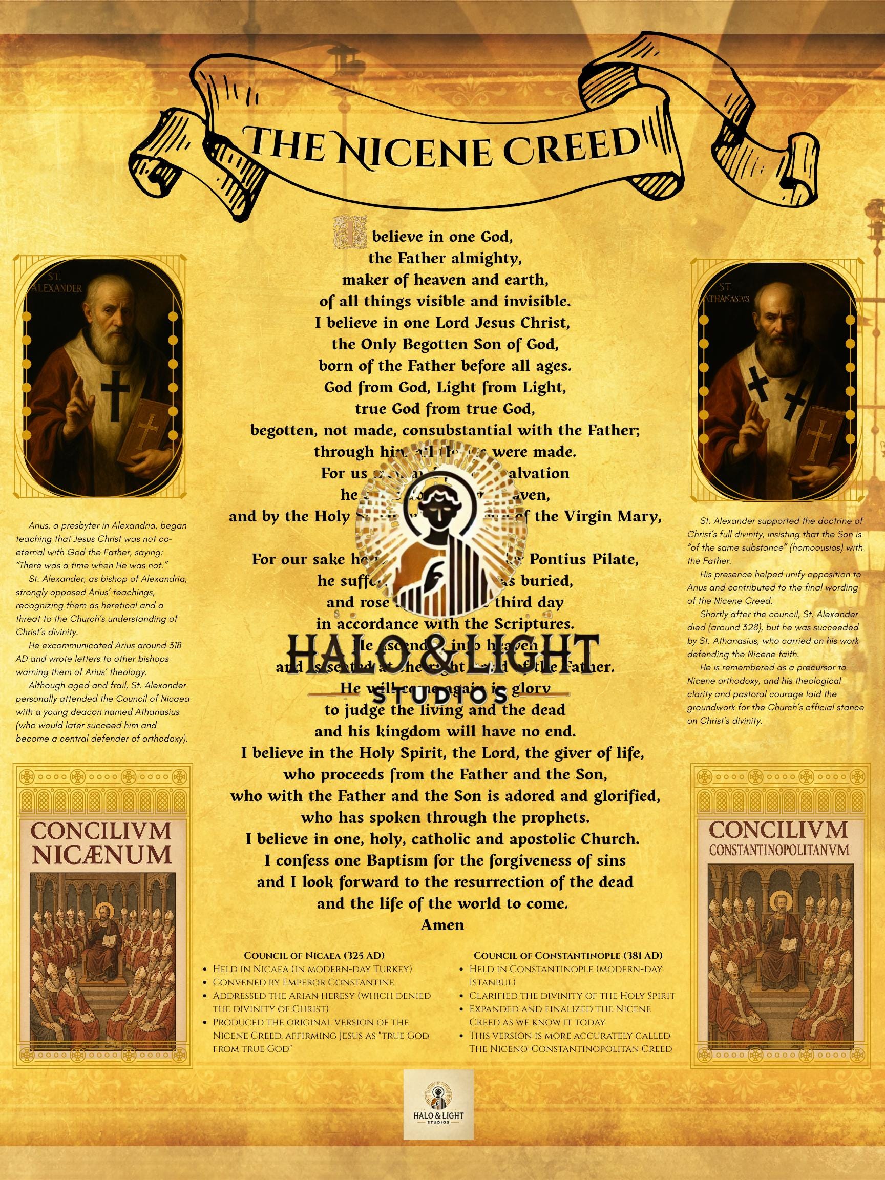 The Nicene Creed – What Catholics Believe | Printable Digital Poster ...