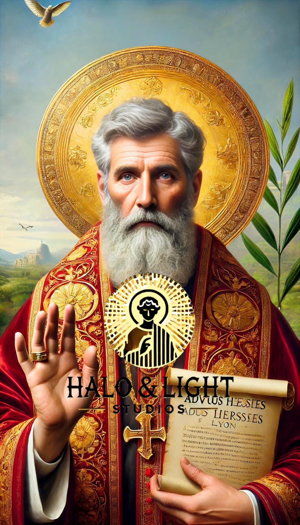 Saint Irenaeus of Lyons Portrait: Catholic Art Print (digital Download ...