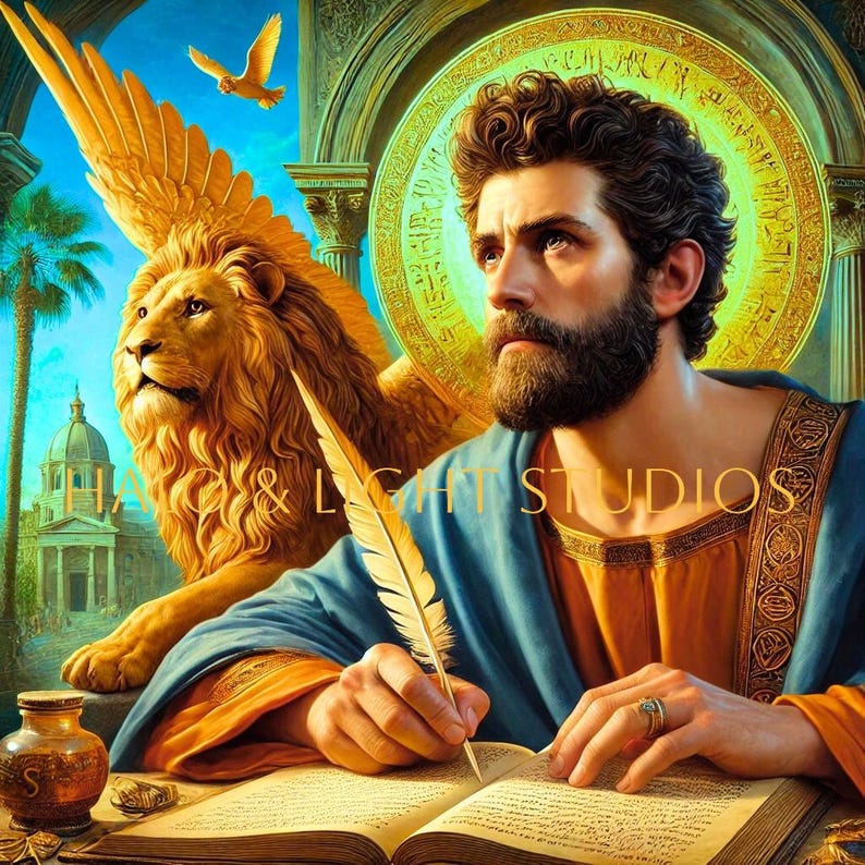 Saint Mark the Evangelist Digital Art | Ultra-realistic Christian ...