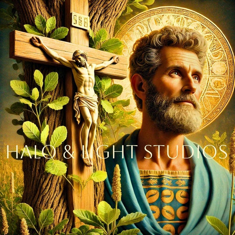 Saint Philip the Apostle | Renaissance Digital Art | Gold & Blue ...