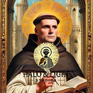 Saint Thomas Aquinas Portrait: Catholic Art, Philosopher Print (digital ...