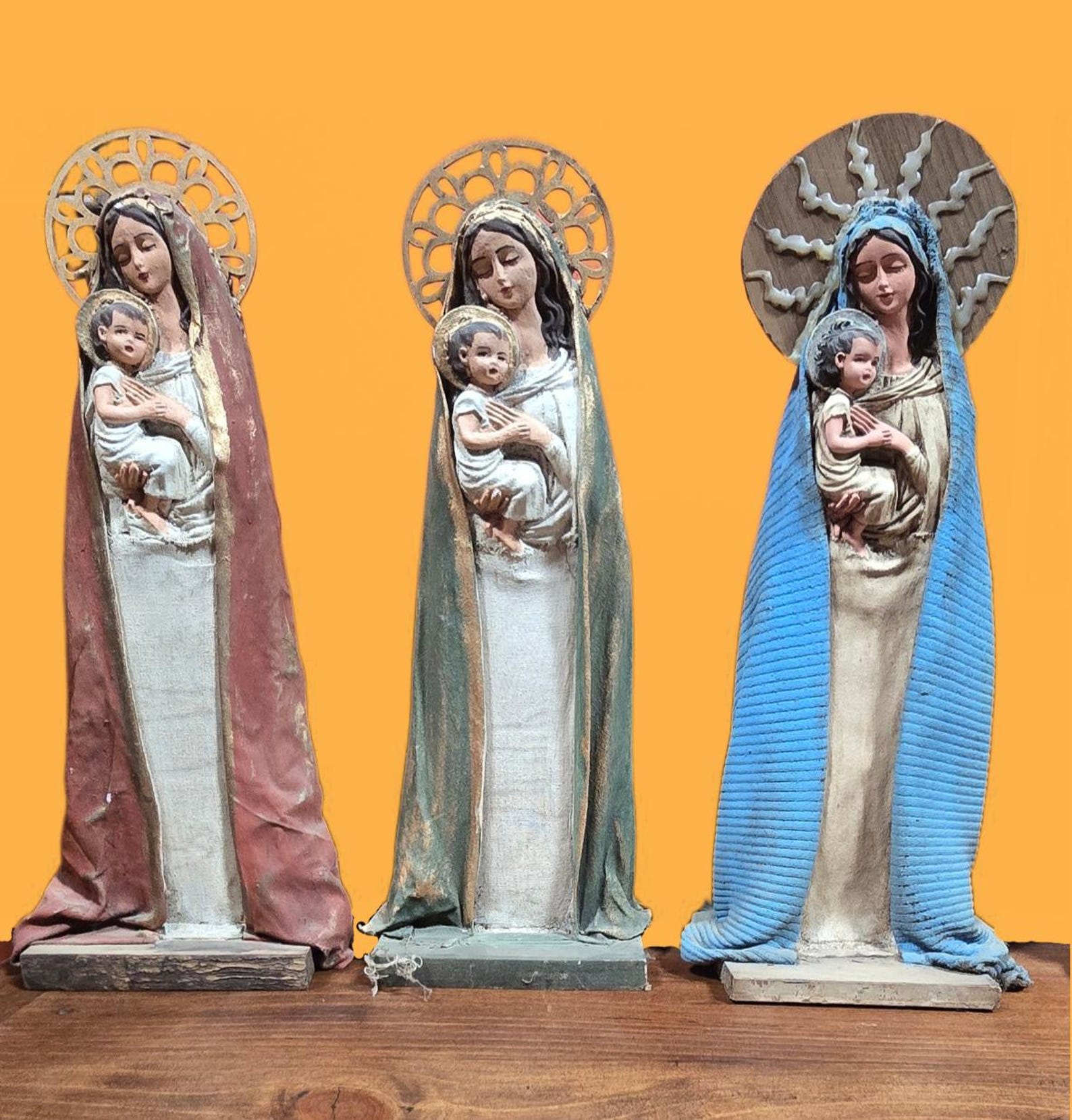 Virgen Papel Mache - Etsy