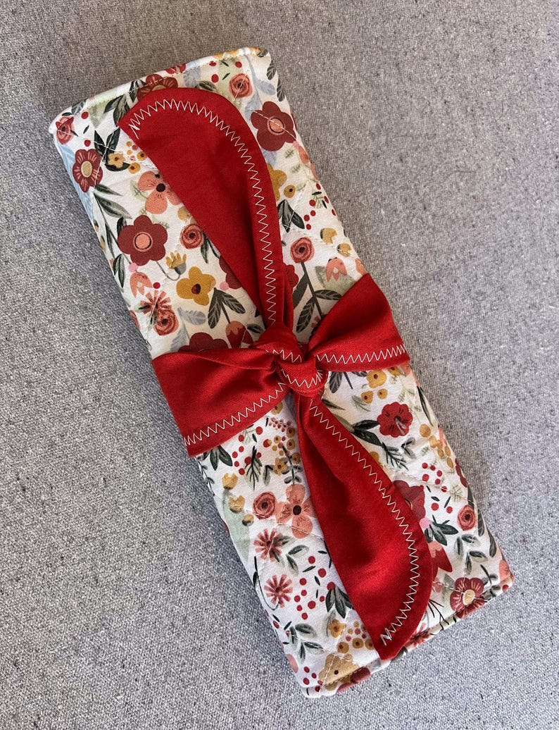 Handmade Roll-up Organizer: Crochet Hook, Makeup Brush & Art Supply ...