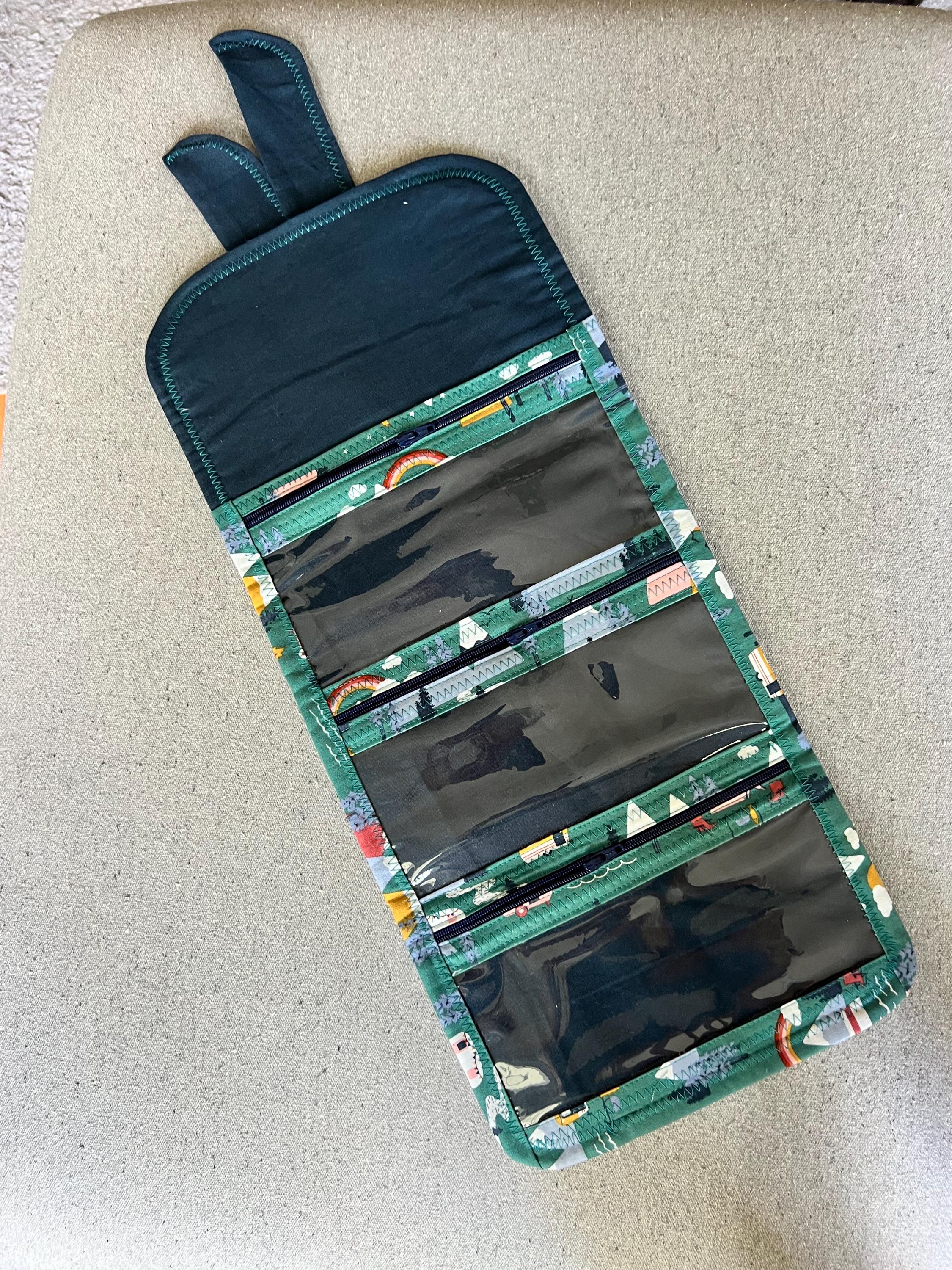 Roll-up Organizer Bag – Handmade Travel Pouch for Makeup, Pencils ...
