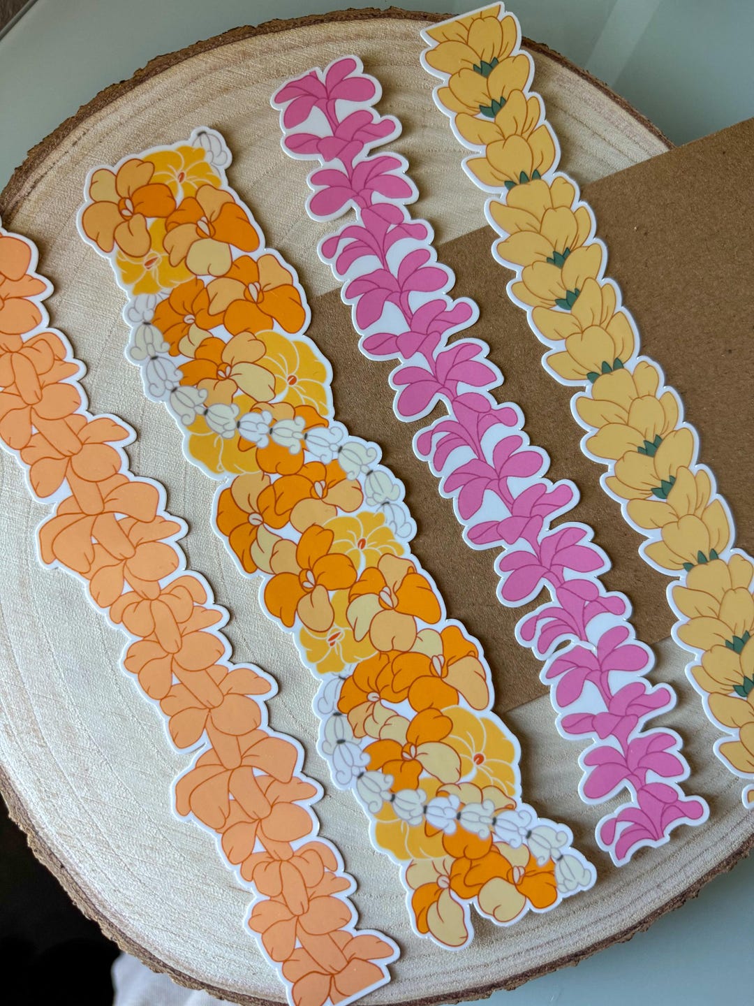 Hawaiian Lei Strand Stickers | Plumeria, Ilima, Puakenikeni - Etsy