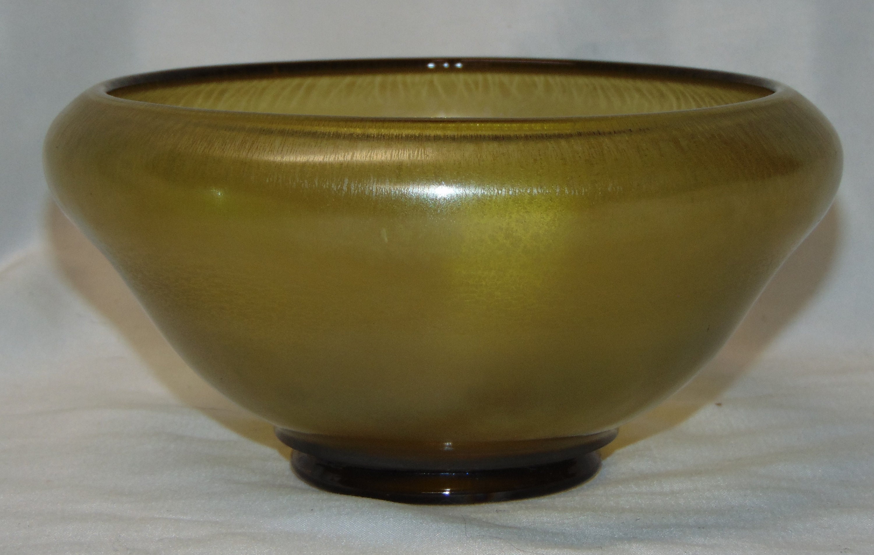 Vintage Northwood Iridescent Stretched Carnival Glass Cupped Bowl 693 ...