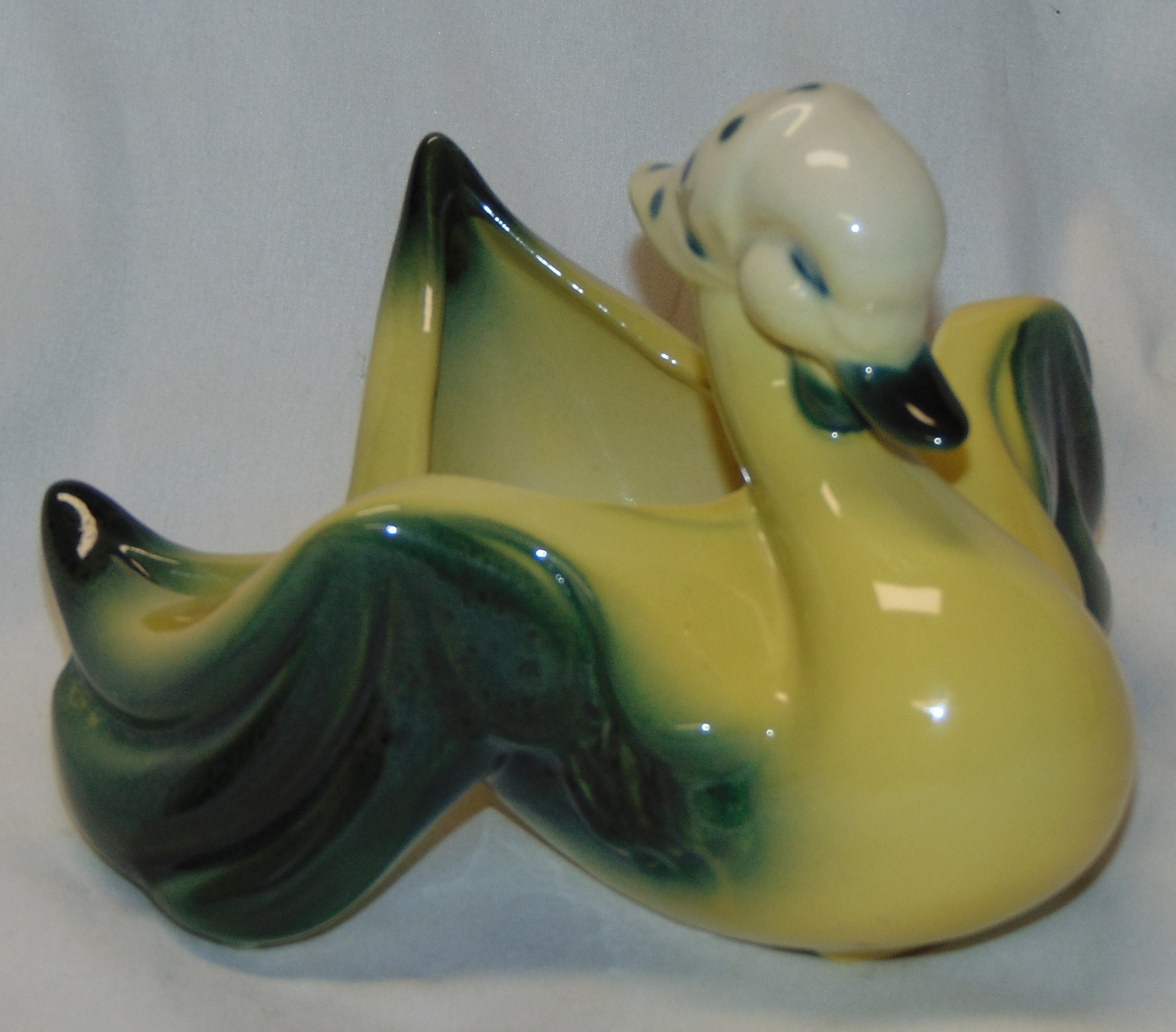 Vintage Hull Pottery No 75 Bandana Duck 5x7 Yellow and Green - Etsy