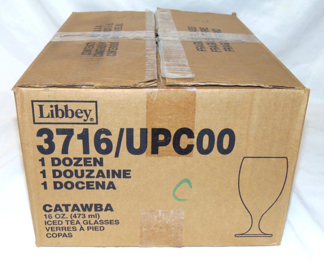 2005 Libbey ICE TEA GLASSES Set of 12 in Original Box Catawba 3716 - Etsy