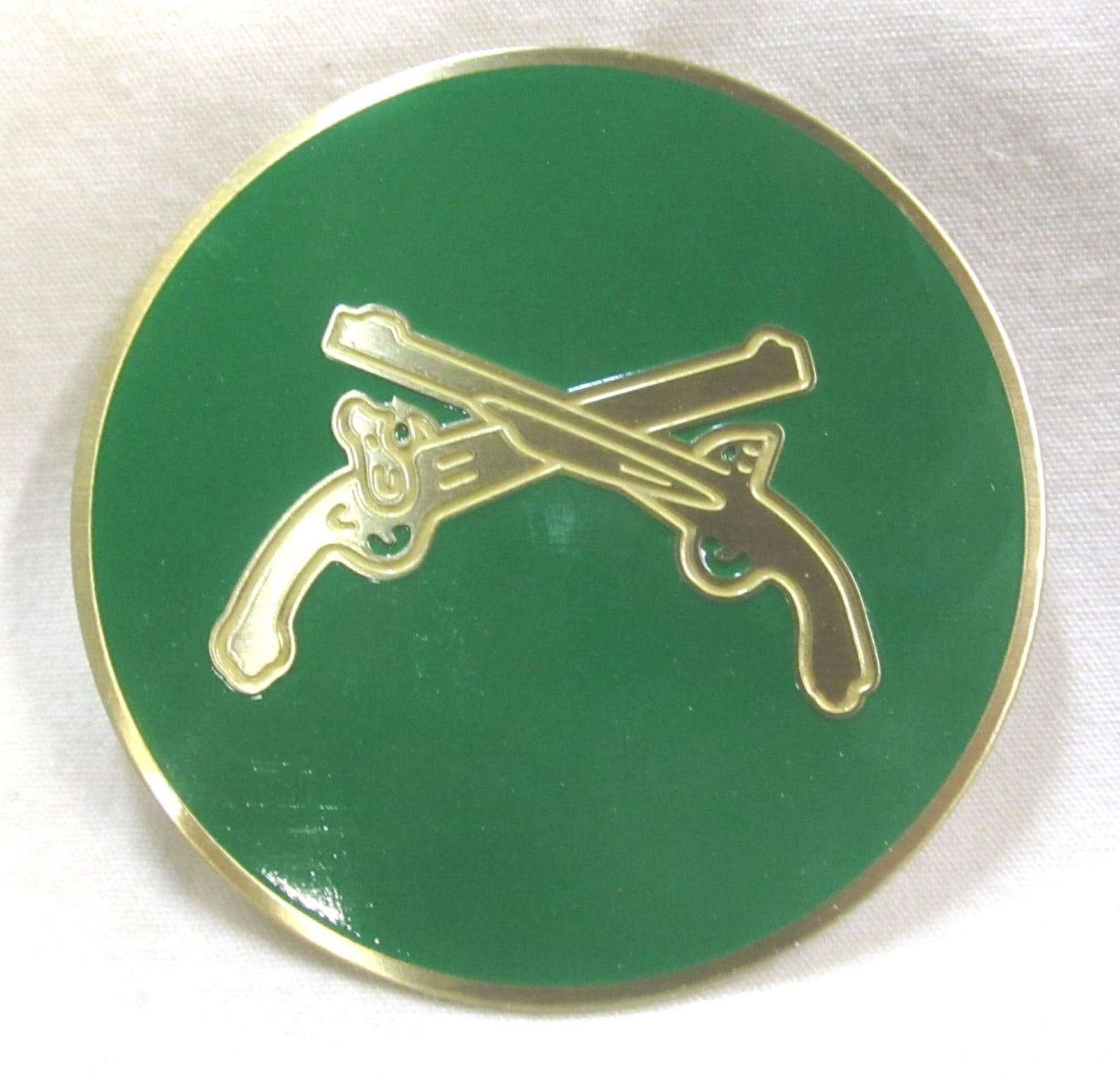 MILITARY POLICE Crossed Pistols Insignia 2 Dia. Brass | Etsy