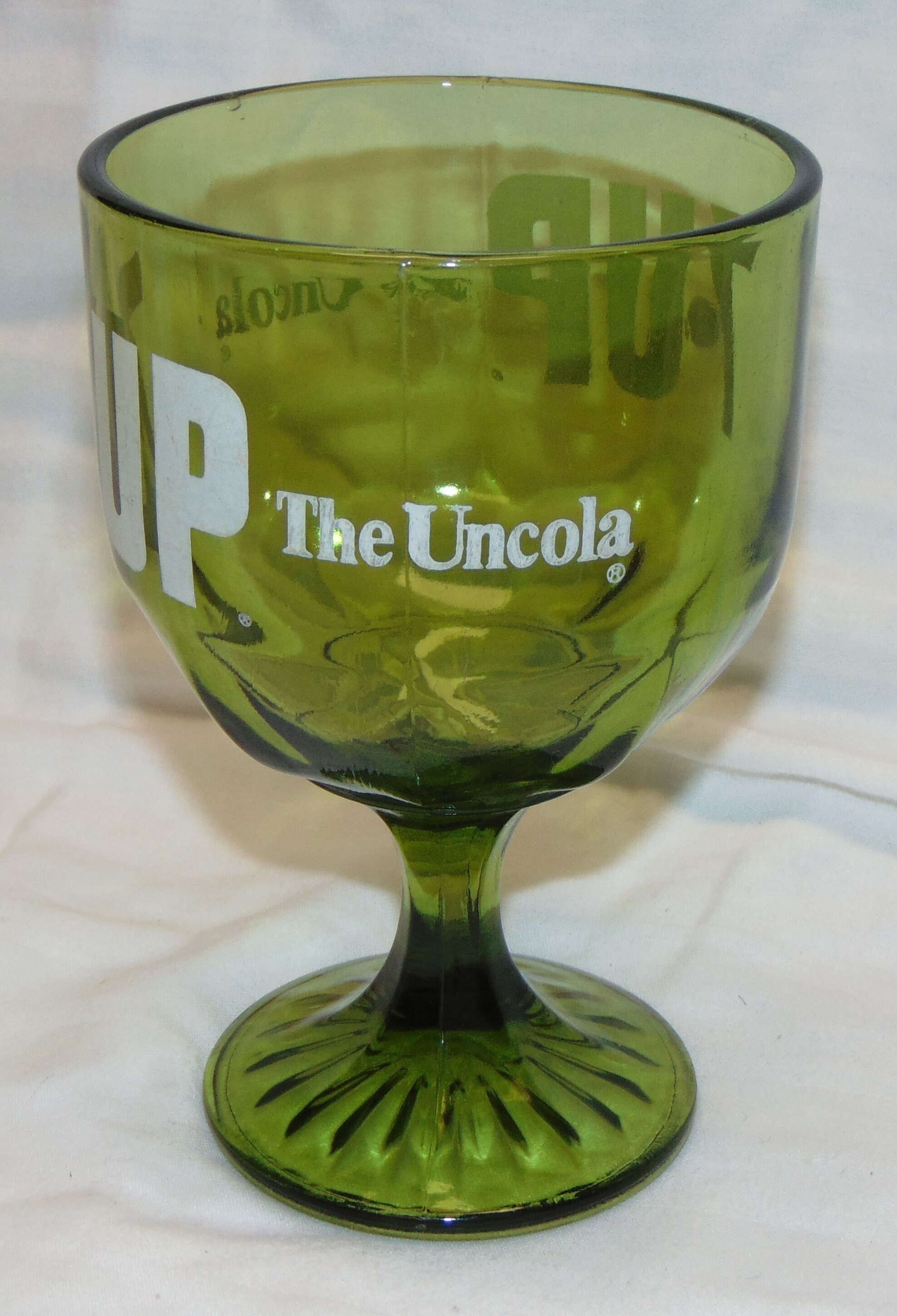 7 up the Uncola Glass Vintage Green Goblet - Etsy