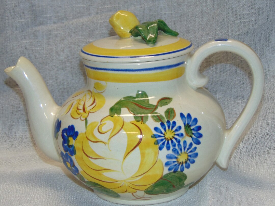 Red Wing Pottery Vintage Tea Pot Brittany Pattern - Etsy
