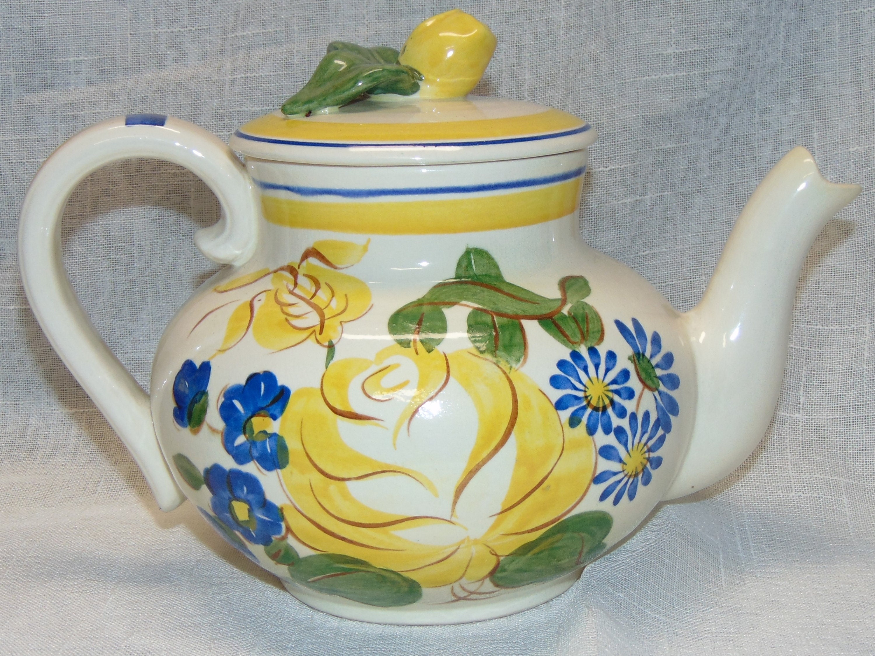 Red Wing Pottery Vintage Tea Pot Brittany Pattern - Etsy