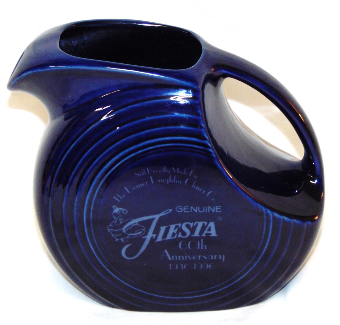 FIESTAWARE Disc Pitcher 60th Anniversary Cobalt Blue 64 Ounce - Etsy