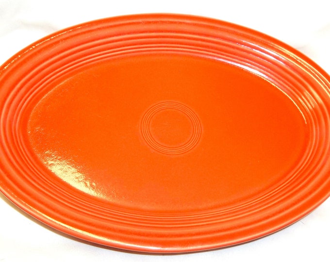 Fiestaware Serving Platter 13-1/2" X 9-1/2" X 1-3/4" Persimmon Homer ...