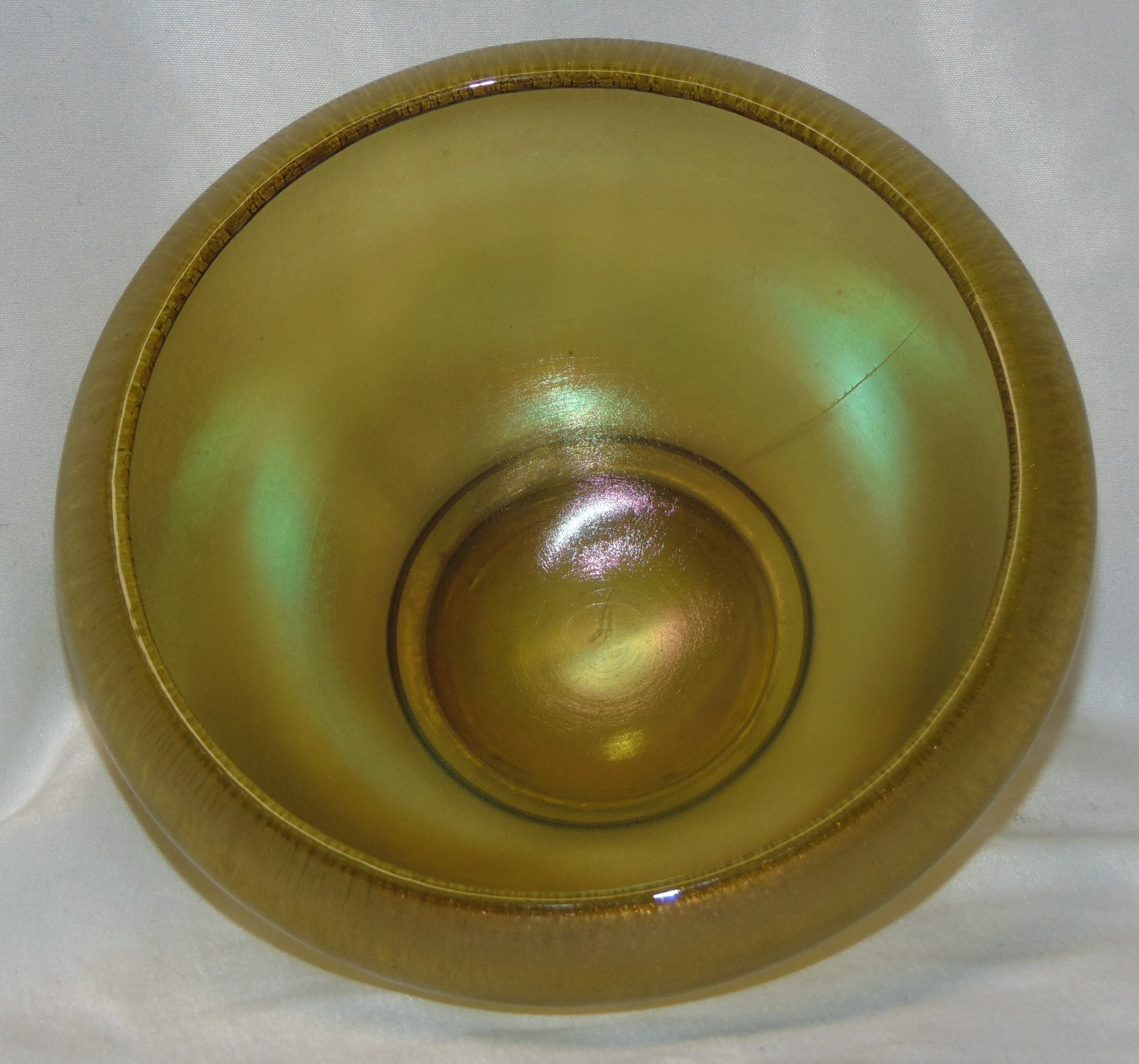 Vintage Northwood Iridescent Stretched Carnival Glass Cupped Bowl 693 ...