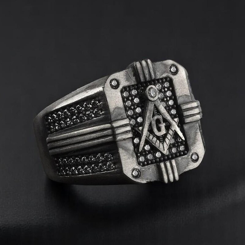 Mens Masonic Ring - Etsy