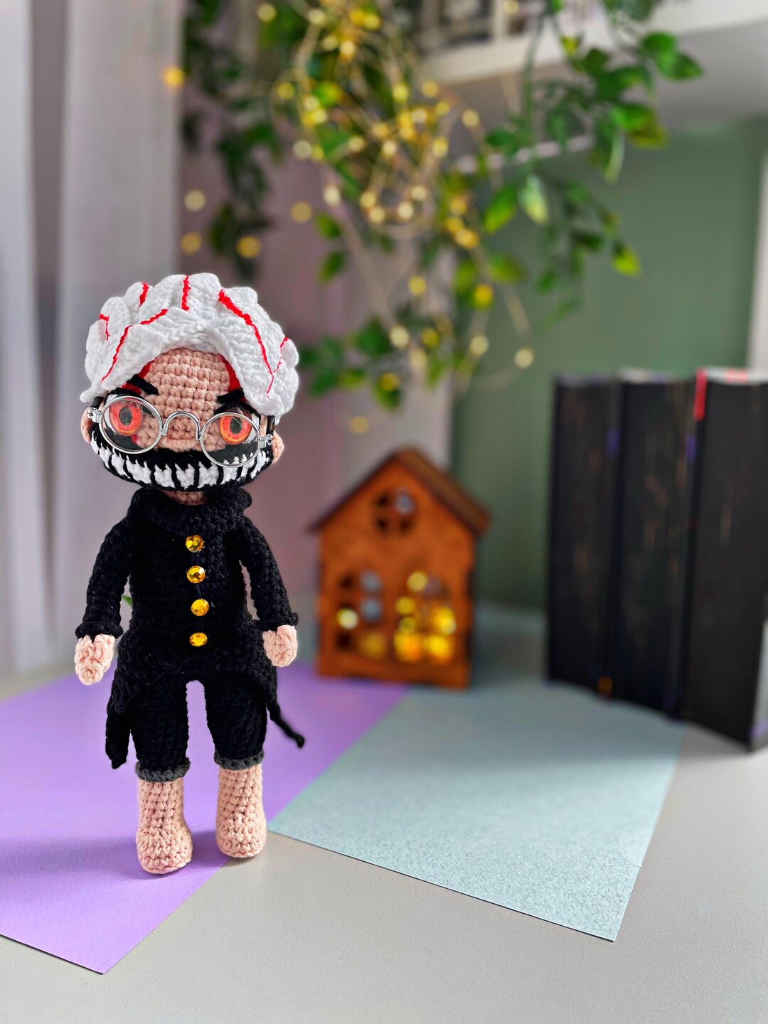 Okarun Amigurumi - Dandadan Crochet Doll, Handmade Anime - Etsy