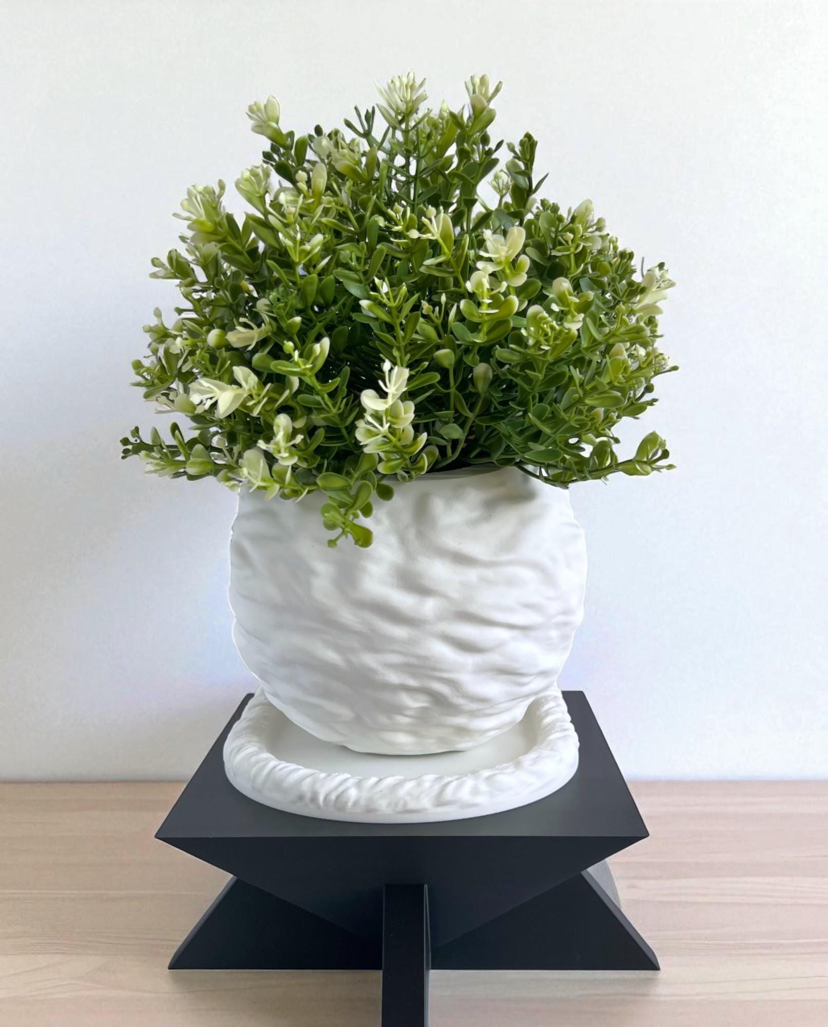 3D Printed Skull Planter: Gothic Decor, Matte White PLA - Etsy