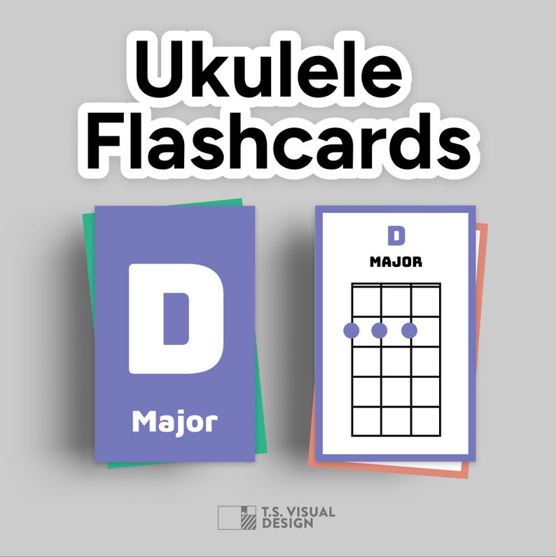 Ukulele Chord Flashcards | 35-card Set for Beginners (PDF Pattern) - Etsy