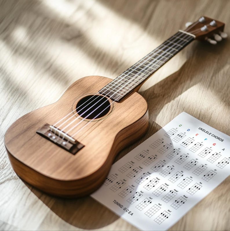 UKULELE Chord Chart Beginner Basic | Simple Clean *printable* Download ...