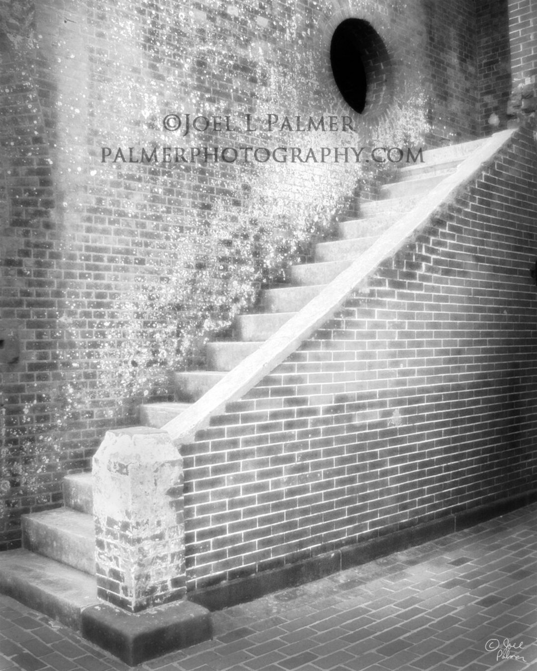 Black and White Brick Staircase Fort Pulaski Stairs Tybee Island ...