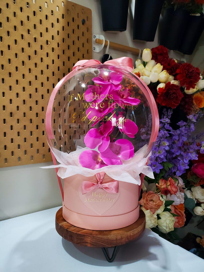 Elegant Large Orchid: Artificial Floral Balloon Arrangement Gift for ...