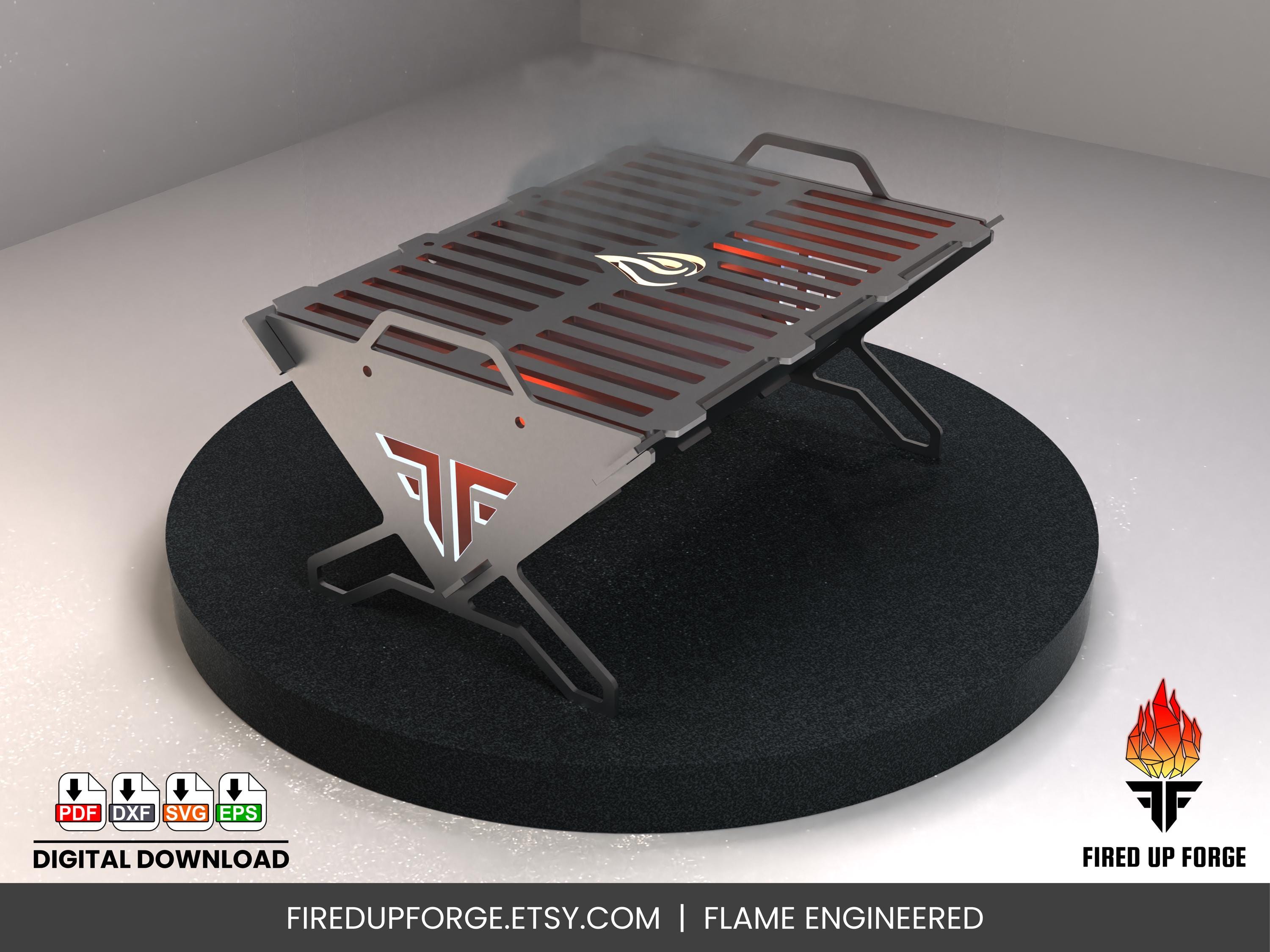 Collapsible Fire Pit Bbq Grill Design, Cnc Dxf Svg Files, Portable ...