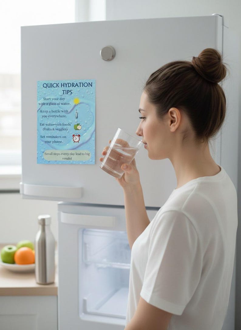 Daily Water Tracker Template, 7 Editable Hydration Challenge Pages ...