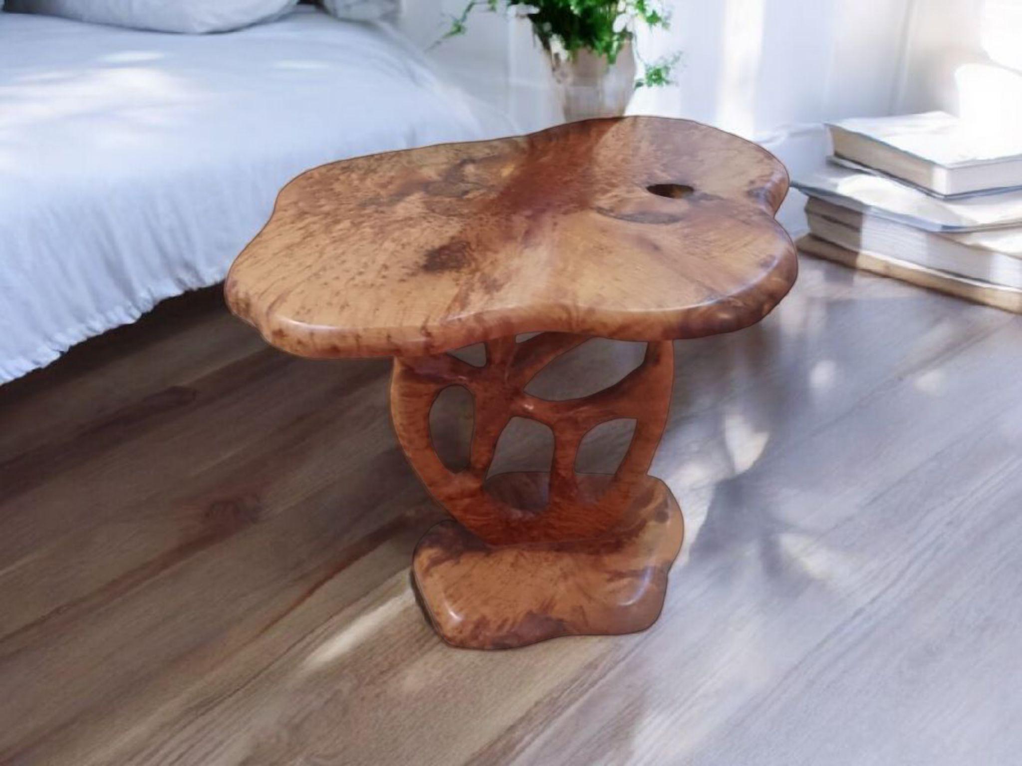 Juniper Wood Live Edge Wooden Side Table -unique Rustic Accent Table for Home & Living - Etsy